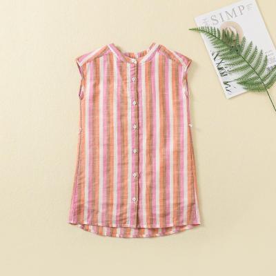 China Kids Cotton Stripe T-Shirt 100% Cotton Summer Casual Top for Teenagers School Wear for sale