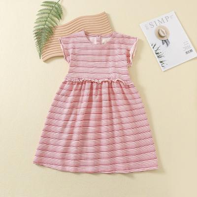 China 100% Cotton Baby Girl Floral Print Sleeveless Summer Dress Toddler Casual Wear Custom Size for sale