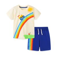 China 100% Cotton Kids Short Set Summer Boys Tshirt and Shorts 2T to 7T for sale