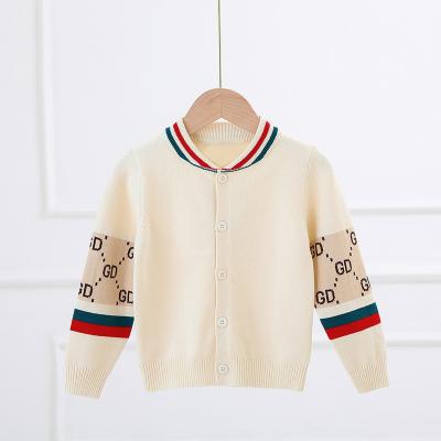 China Unisex Baby Kids Winter Cardigan Sweater Soft Viscose Cotton Blend Sizes 100-140 for sale