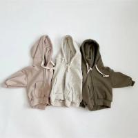 China Custom Logo Kids Zip Up Hoodies Cotton Fleece Sweatshirt Unisex Ages 0-16 for sale