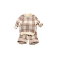 China Custom Logo Cotton Baby Sweater Sets Newborn Winter Clothes Jacquard Chunky Knit Long Sleeve 0-24m for sale