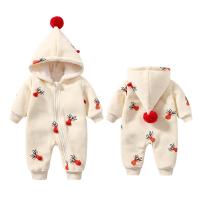 China Custom 100% Cotton Baby Christmas Elk Rompers Jumpsuit Winter Kids Clothing 200pcs MOQ for sale
