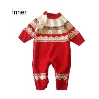 China Wholesale Baby Kids Long Sleeve Christmas Romper 100% Cotton Custom Size Winter Clothing for sale