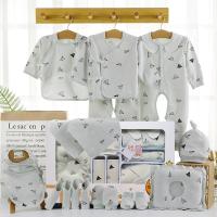 China OEM 18pcs Newborn Baby Gift Set 100% Cotton Jumpsuits Sleepwear Winter Unisex for sale
