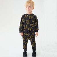 China 100% Cotton Baby Toddler Boy Fleece Sweatshirt Two Piece Set 0-6M Unisex Daily Wear for sale