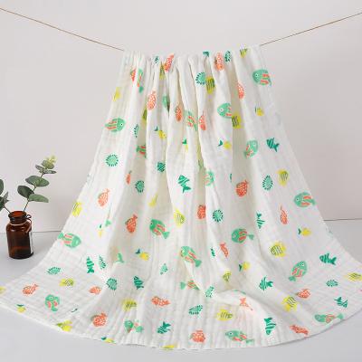China 100% Cotton Gauze Baby Bath Towel Blanket Cover Unisex Soft Multi Color Custom Size OEKO-TEX for sale