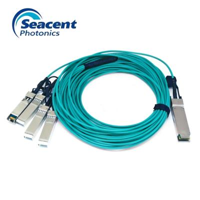 China 40G QSFP+ to 4x10G SFP+ AOC Multi-Mode Active Optical Cables for sale
