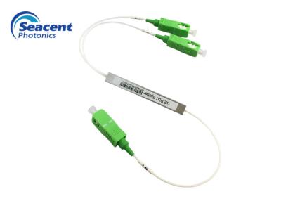 China PLC Planar Lightwave Circuit Splitter 1x2 Type With SC APC Connectors for sale