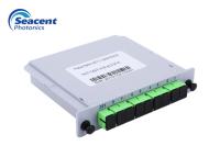 China 1x8 Fiber Optic PLC Splitter Box Insertion Module 0.9mm With SC APC Connector for sale
