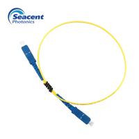 China SC SC 9/125µM Single Mode Patch Cord Duplex With UPC Polish ROHS Approved for sale