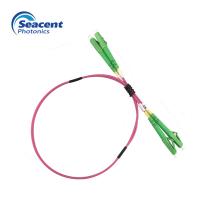 China 1.5m 3.0mm Fiber Optic Patch Cord LC LC Duplex Multimode , APC Polish for sale