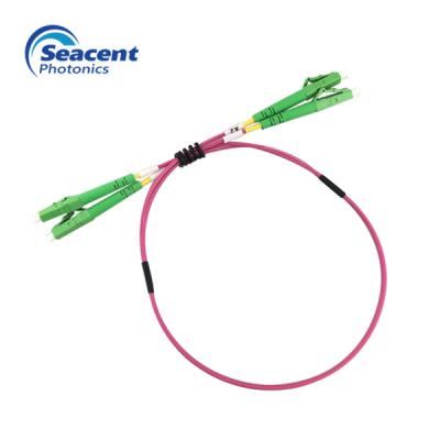 China 1.5m 3.0mm Fiber Optic Patch Cord LC LC Duplex Multimode , APC Polish for sale