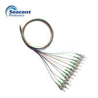 China Durable Fiber Optic Pigtail 12 Color Beam With ST/APC Or FC/APC Connector for sale