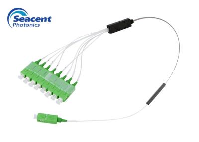 China 1x8 Branch Type Fiber Optic Plc Splitter Good Channel Uniformity 1260-1650 Nm for sale