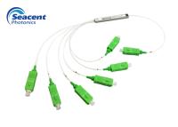 China 1x6 Plc Fiber Optic Splitter / Fiber Optic Audio Cable Splitter for sale