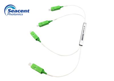 China Micro Type 1x2 Fiber Optic PLC Splitter SC APC For FTTH FTTB FTTX PON for sale