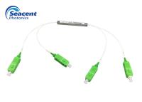 China 2x2 Mini Type Fiber Optic Plc Splitter High Return Loss With SC/APC Connector for sale