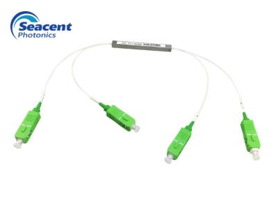 China 2x2 Mini Type Fiber Optic Plc Splitter High Return Loss With SC/APC Connector for sale