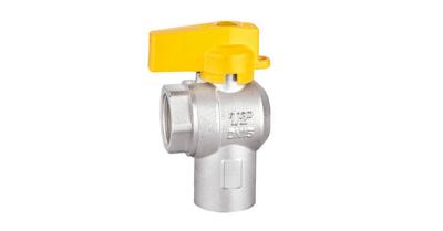 China Nickel Plated Gas Line Ball Valve Forged Thread Brass Ball Valve AV1005-FF for sale