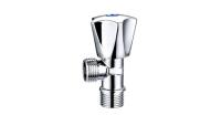 China Customized Angle Stop Valve Brass 1/2 x 1/2 Angle Valve Nickel Plated for sale