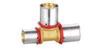 China Nickel Plated Brass Compression Valve , Compression Reducing Tee Fittings PF3008 for sale