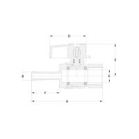 China Gas Brass Threaded Ball Valve Male X Hose Connector PTFE Ball Valve for sale