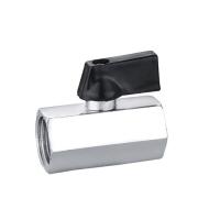 China Chrome Plated Brass Ball Valve Female X Female 1/4
