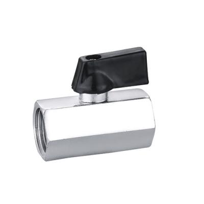 China Chrome Plated Brass Ball Valve Female X Female 1/4