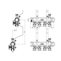 China Forged Brass Valve Manifold Sand Blast Nickel Plated MF1002-25 HPB57-3 for sale