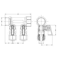 China Max.16bar Brass Manifold Valve 3/4