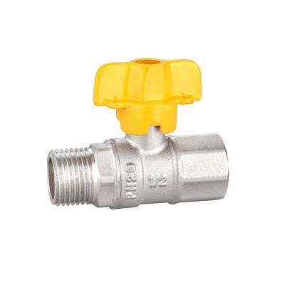 China 1/2 Brass Ball Valve Threaded Sand Blast And Nickel Plated for sale