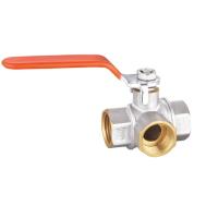 China Forged Threaded Brass Ball Valve 1/2 Inch 3/4 Inch Sand Blast / Nickel Plated for sale