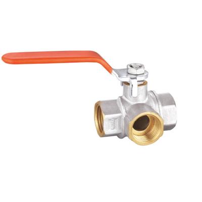 China Forged Threaded Brass Ball Valve 1/2 Inch 3/4 Inch Sand Blast / Nickel Plated for sale