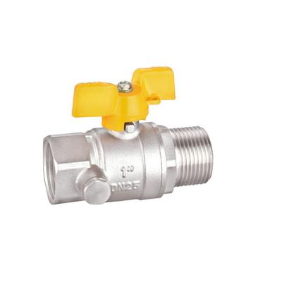 China Three Quarter Inch Forged Brass Ball Valve Manufacturers BV1027-MF Threaded ISO228/1 for sale