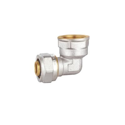 China Nickel Plated Brass Compression Fittings 90 Degree Compression Elbow for sale