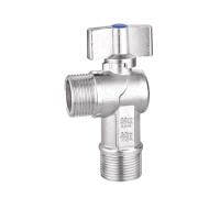 China AV1012 Brass Angle Stop Valve Forged PTFE 3/4 Angle Valve 100% Leak Tested for sale