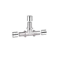 China Female Straight Connector PF4008 Pex Sliding Axial Press Fitting Size 16X16x16 20x20x20 25x25x25 for sale