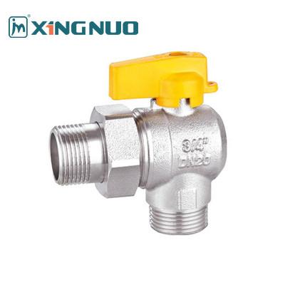 China Male Threaded 1/2 Inch Brass Gas Ball Valve Nickel Plated 3/4 Inch for sale