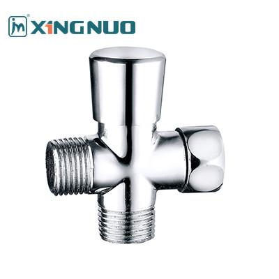 China Plating Copper Brass Angle Valve Water Separator Male Threaded Slow Open Cartridge Bathroom 3/4