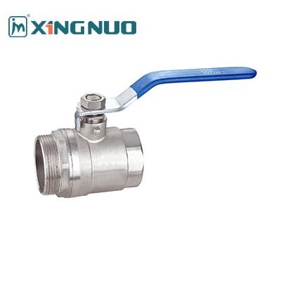 China Male And Female Threaded Brass Body Ball Valve Blue Iron Handle For Pharmaceutical Industry for sale