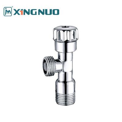 China Female Threaded With Hand Wheel Brass Angle Stop Valves With Female / Male Thread And Chrome Plated Surface for sale
