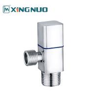 China plating nickel male threaded Sand Blast Finish Nickel Plated Brass Angle Valve with Stainless Steel Decorative Cover for sale