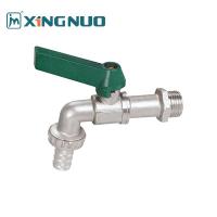 China Male Threaded HEX Hose Bibb Cock Tap With Straight Handle And Nickel Plated Brass Lever Bibcock for sale