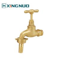 China sand blasting brass male threaded for garden original color -10-110.C Lever Handle Brass Bibcock in Modern Nickel for sale