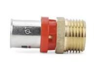 China 3/4 NPT Polished Brass Compression FittingsRed PEX Fittings Brass 1/2