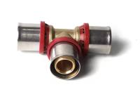 China Compression Tube Fittings / Brass Compression Fittings for Water Gas and Oil Industries 1/2 Inch Pex Fittings Reduced T for sale