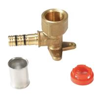 China Polished Sand Blasted And Nickel Plated Brass Tee Compression Fitting with seat Hydraulic ring fittings elbow rotary for sale