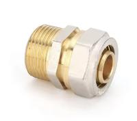 China Pressure Chrome Plated Brass Female PEX Compression Fitting 16-32MM PEX Fittings Brass Male Socket PEX Fitting for sale