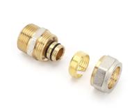 China Pressure Chrome Plated Brass Female PEX Compression Fitting 16-32MM PEX Fittings Brass Male Socket PEX Fitting for sale